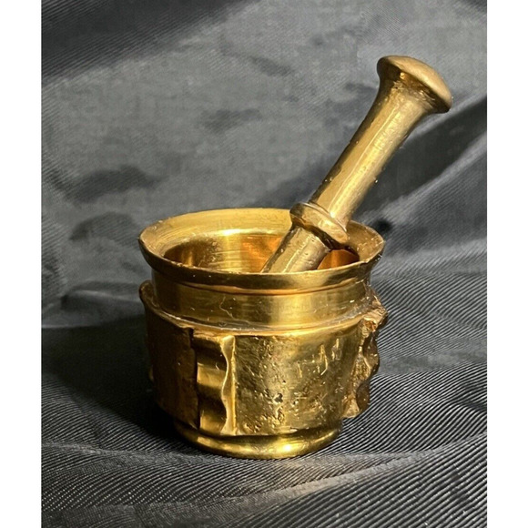 Accents | Vintage Miniature Mortar Pestle Solid Brass Vintage Mini ...